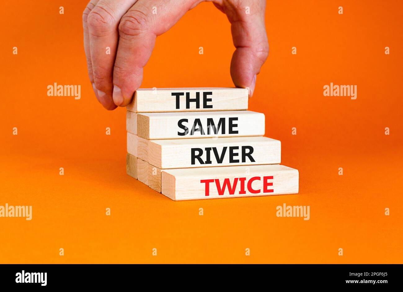 The same river twice symbol. Concept words The same river twice on ...