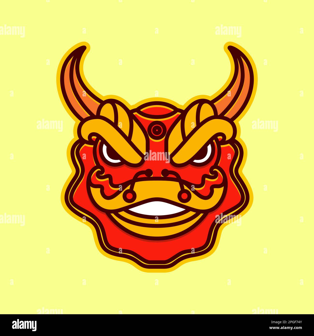 culture festival china traditional lion dance head horned colorful ...