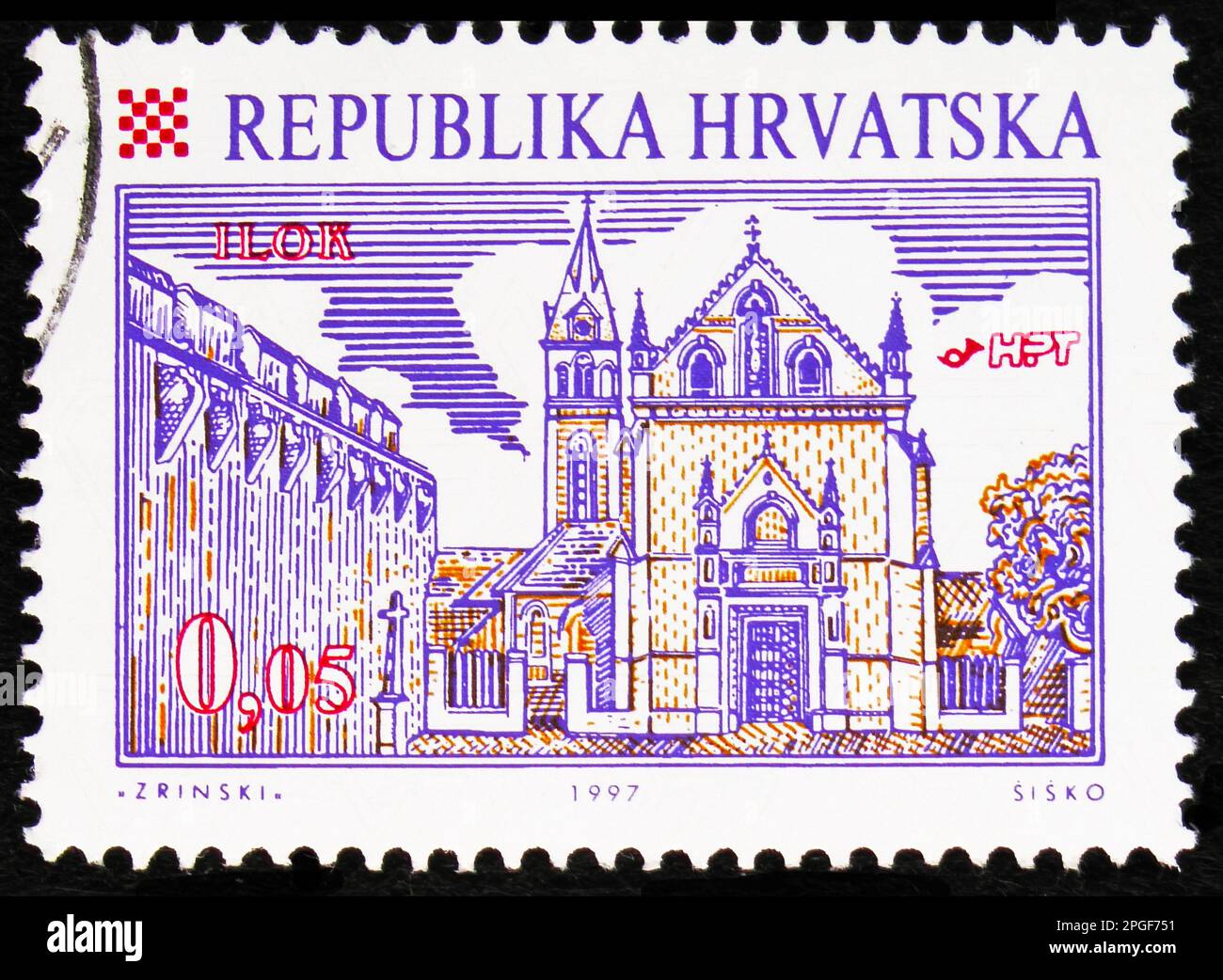 MOSCOW, RUSSIA - MARCH 16, 2023: Postage stamp printed in Croatia shows ...