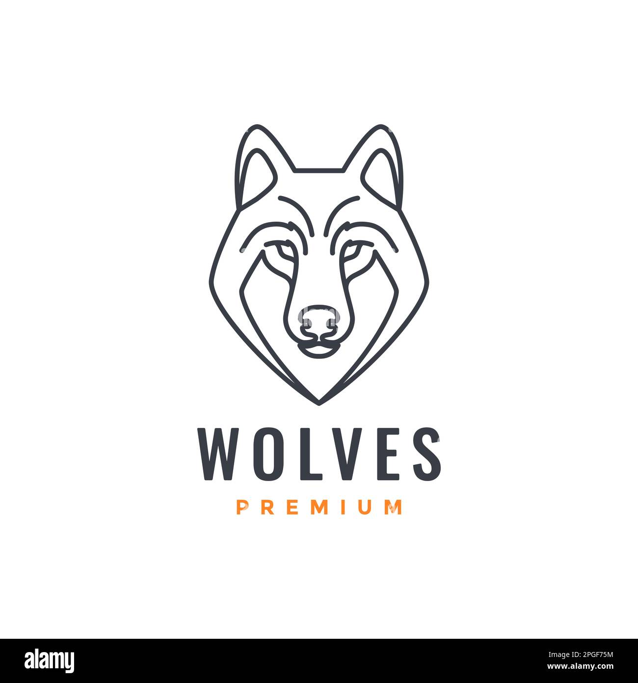 animal beast forest jungle carnivore wolf wolves head minimal logo ...