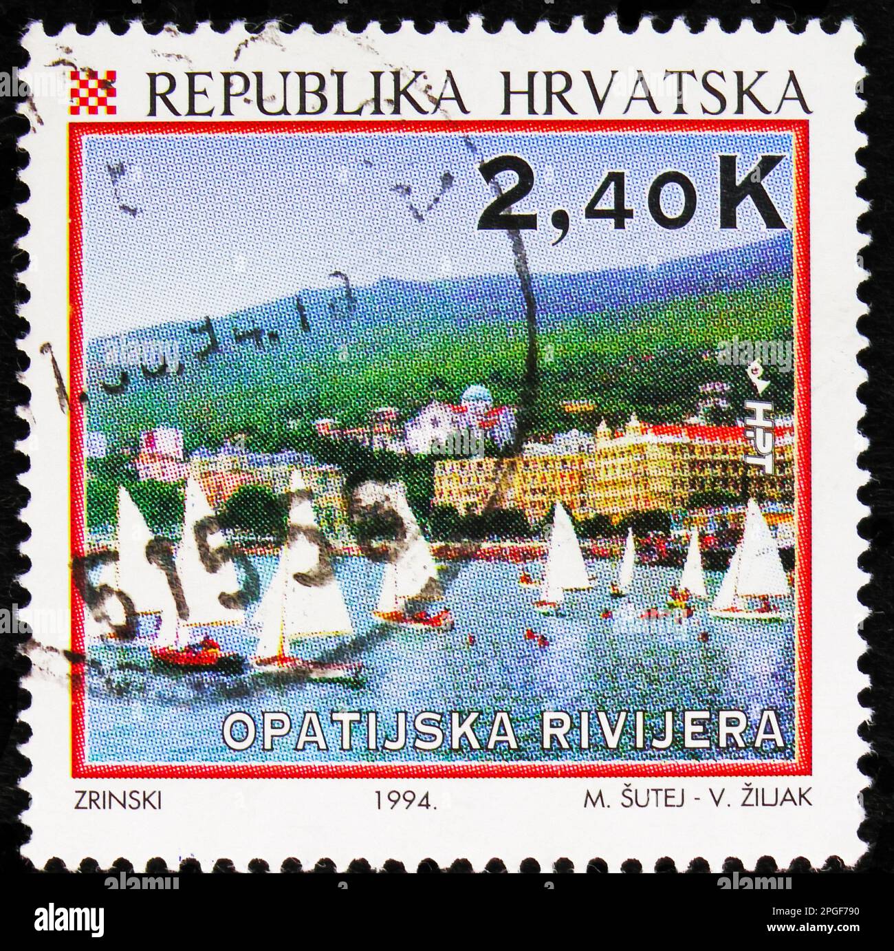 MOSCOW, RUSSIA - MARCH 16, 2023: Postage stamp printed in Croatia shows ...