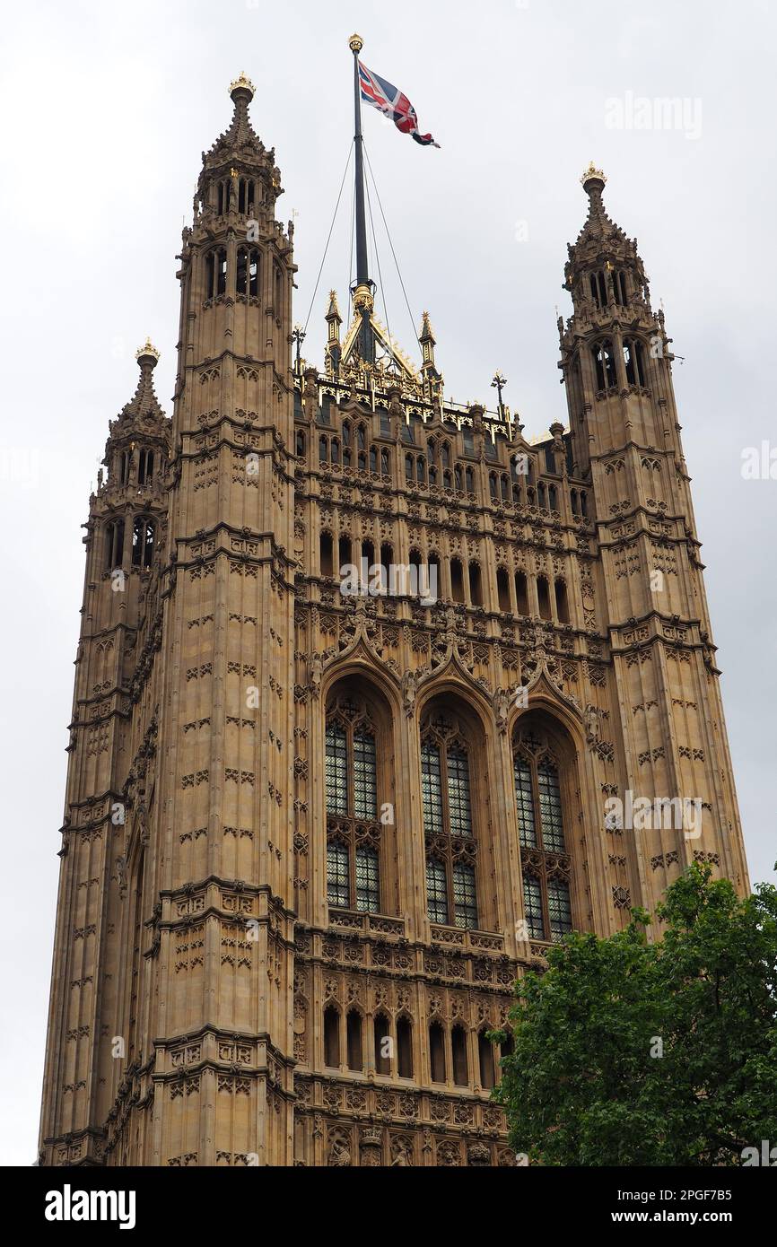 Victoria Tower, Palace of Westminster, Houses of Parliament, London, England, United Kingdom ...