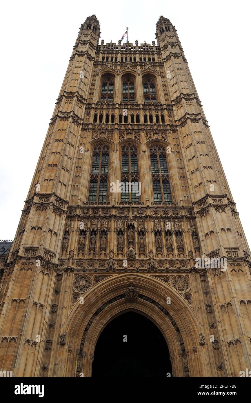 Victoria Tower, Palace of Westminster, Houses of Parliament, London, England, United Kingdom ...