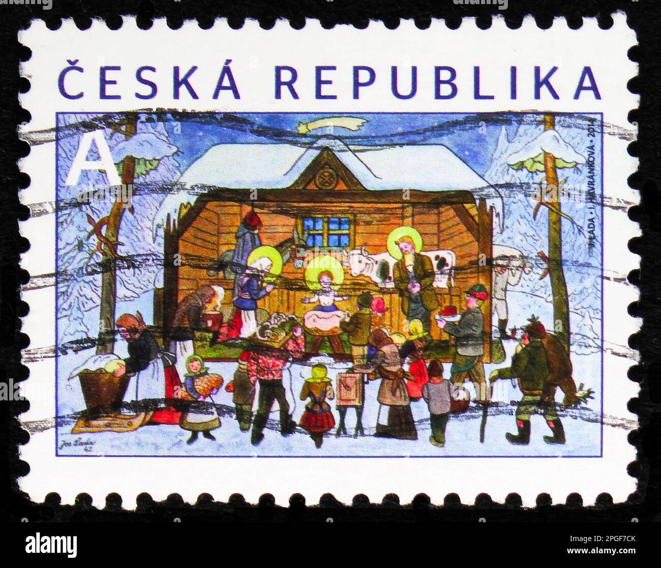 MOSCOW, RUSSIA - MARCH 16, 2023: Postage stamp printed in Czech ...