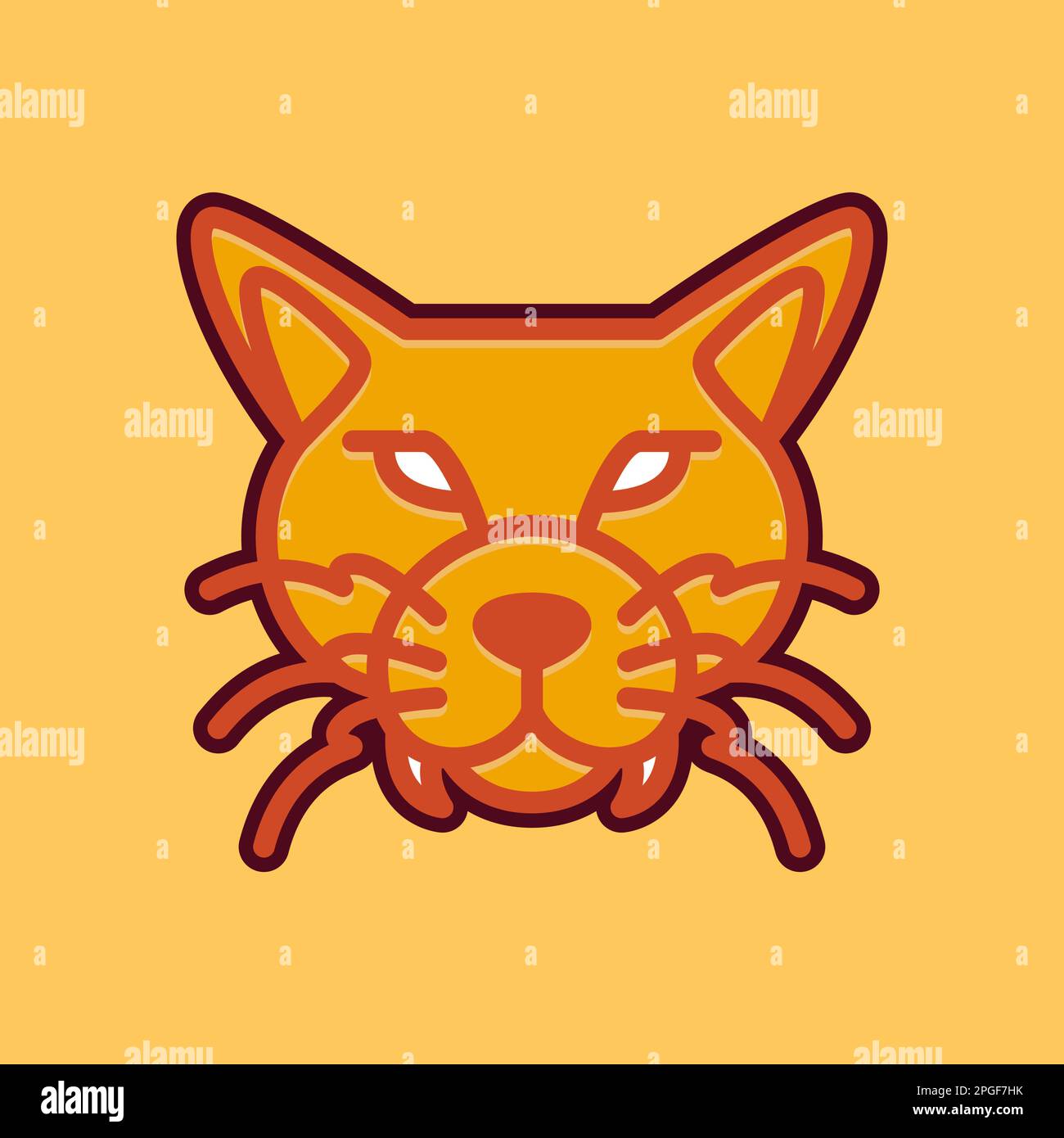 animal beast wildlife jungle cat forest head face colorful modern ...