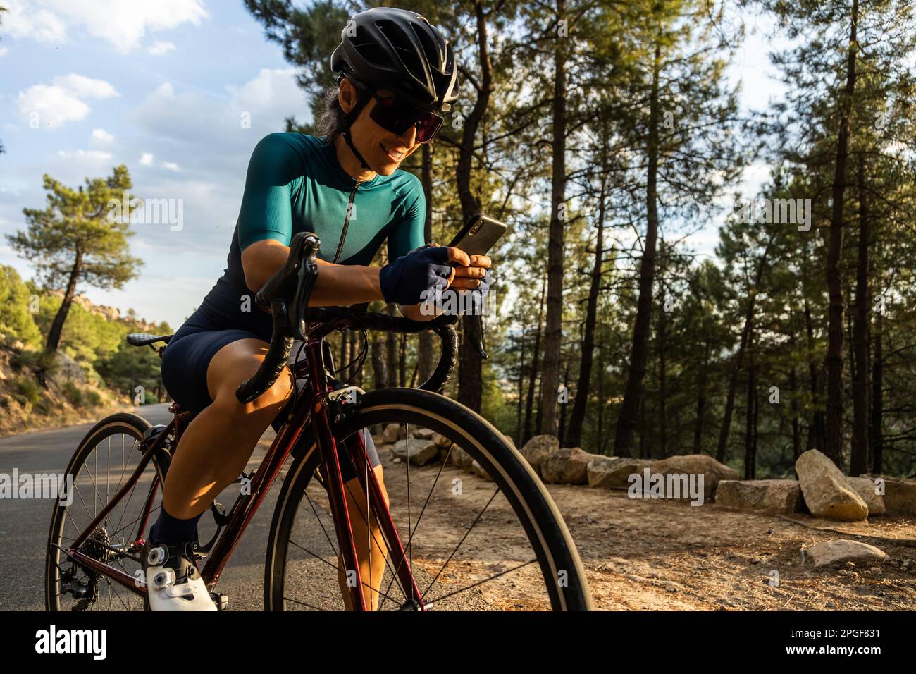 Young woman bike riding madrid hi-res stock photography and images - Alamy