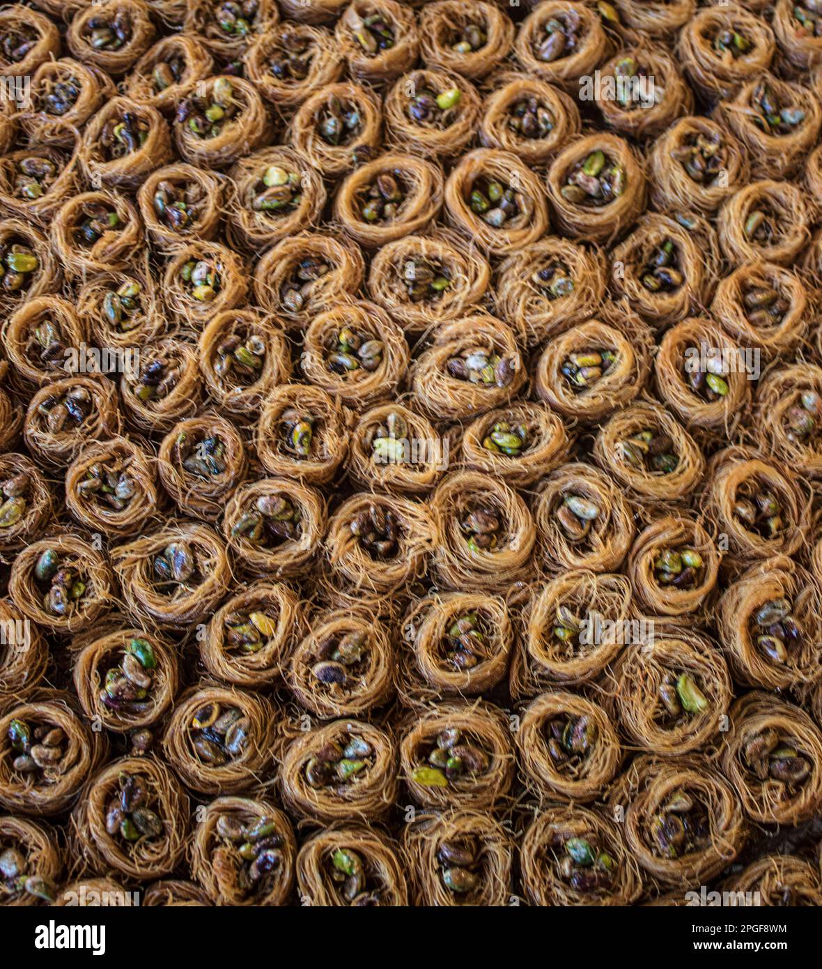 Baklavá is a traditional Greek dessert made by layering lightly ...