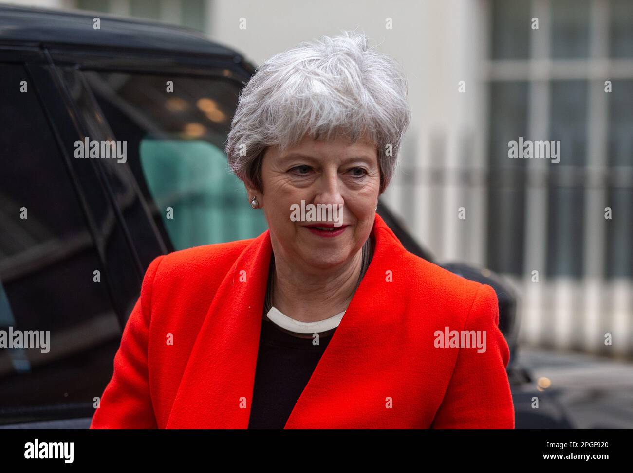 London, England, UK. 22nd Mar, 2023. Former UK Prime Minister THERESA ...