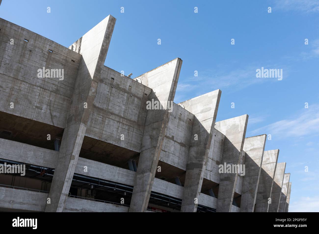 View to big Mineirao soccer stadium concrete building Stock Photo - Alamy