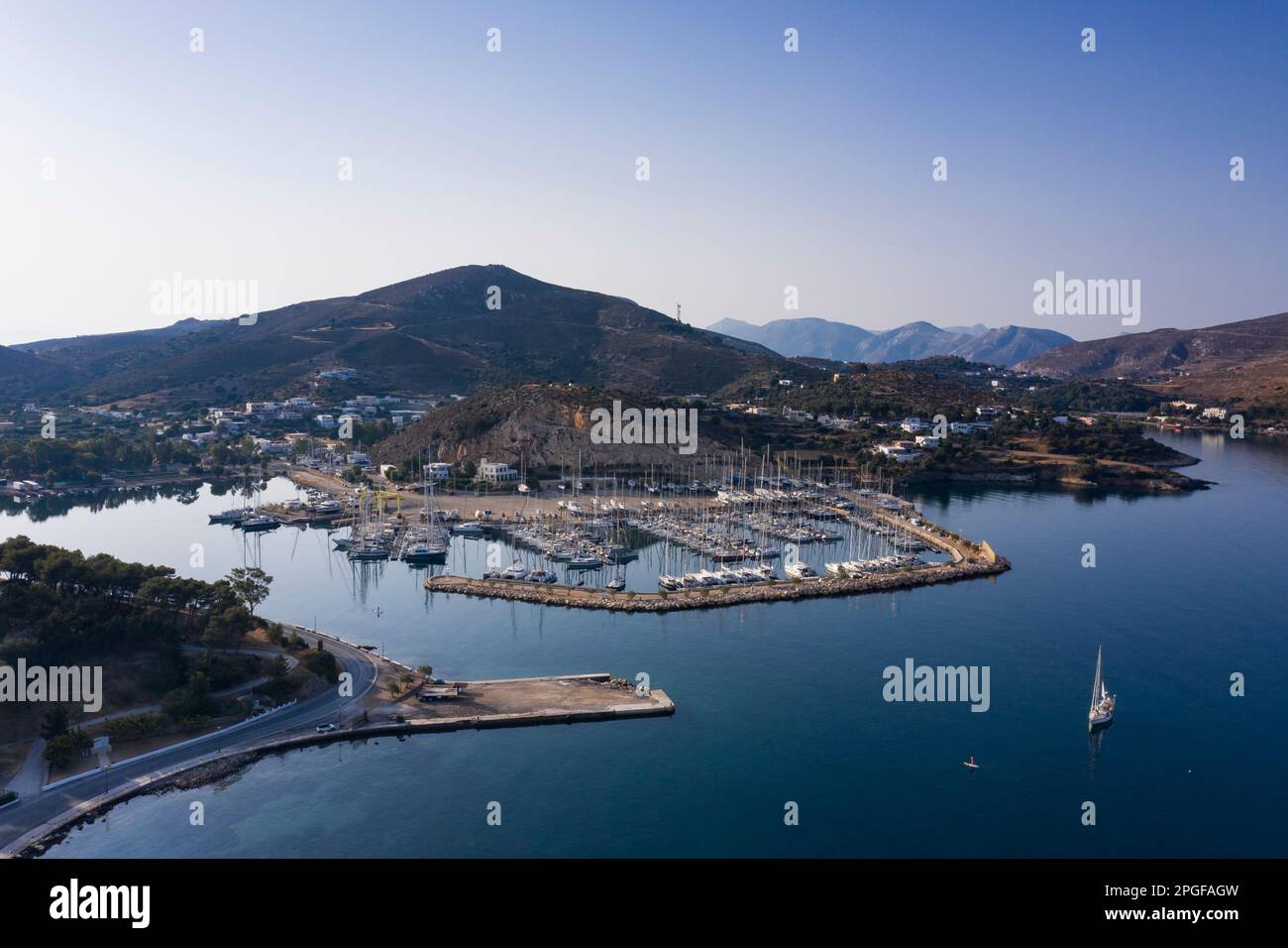 European marina harbour in Greece Stock Photo - Alamy
