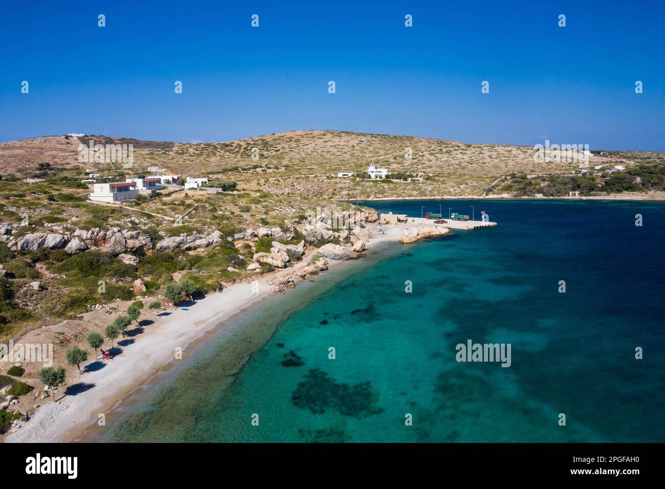 Beach of Arki in the Dodecanese province of Greece Stock Photo - Alamy