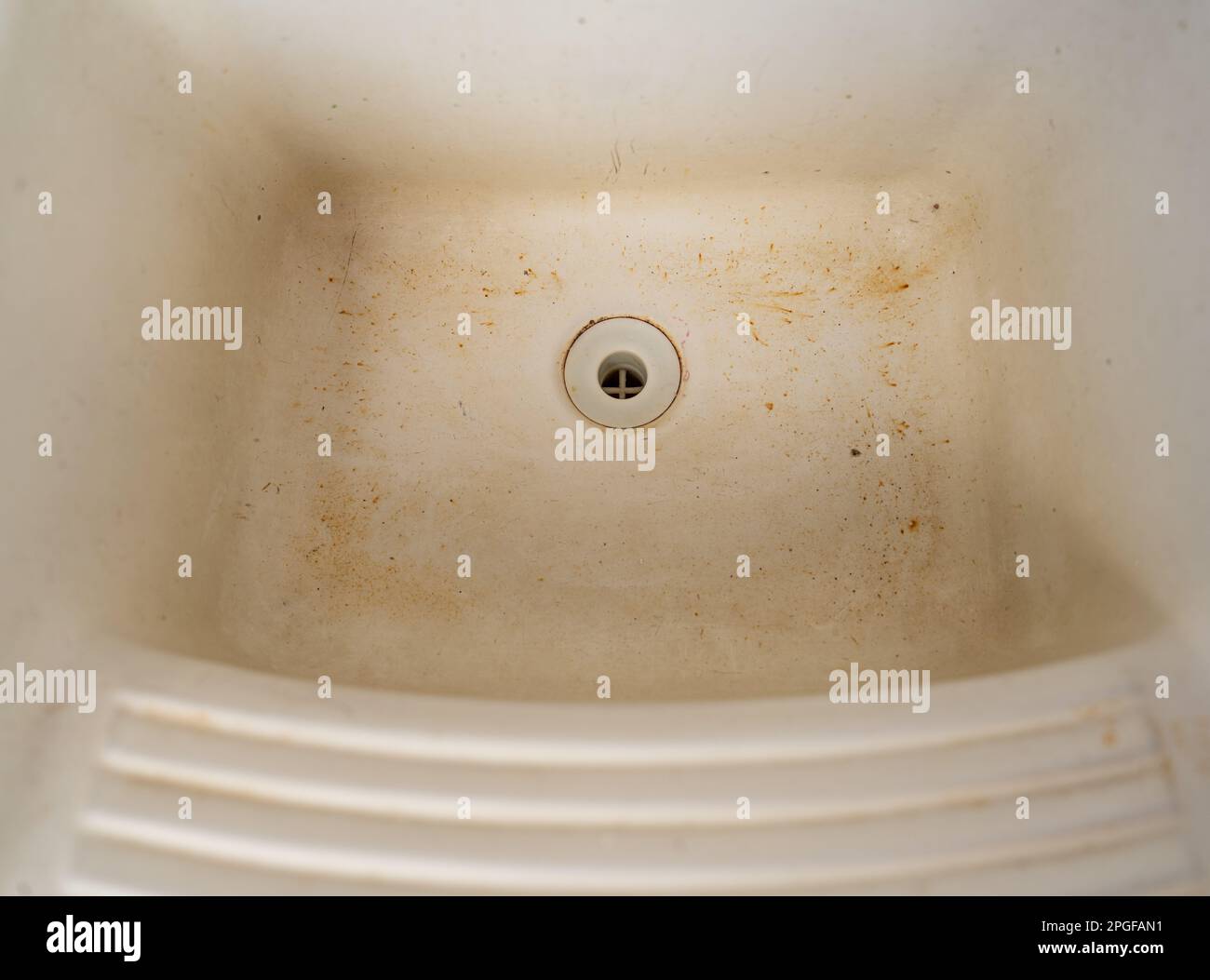 Stained and Dirty White Sink with Years of Neglect Stock Photo - Alamy