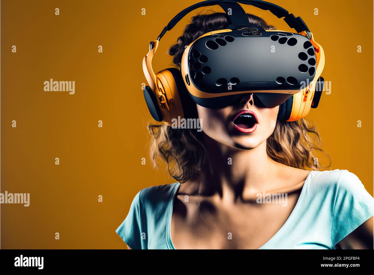 Young woman in augmented reality hi-res stock photography and images ...