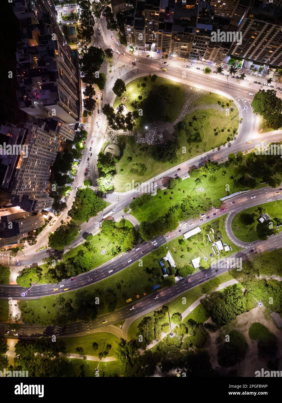 Beautiful aerial top down view to streets with cars on green area Stock ...