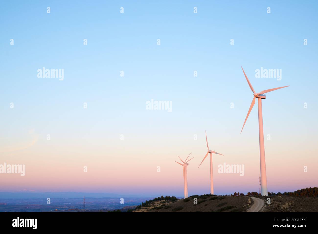 Wind turbine generators for electric energy production Stock Photo - Alamy