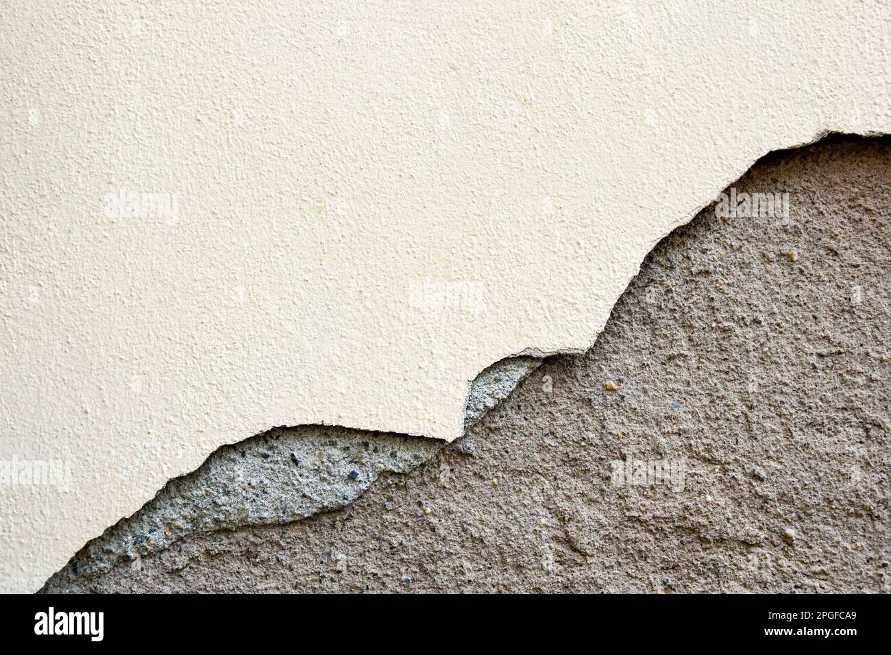 Texture of old wall with collapsed plaster. Background of shabby ...