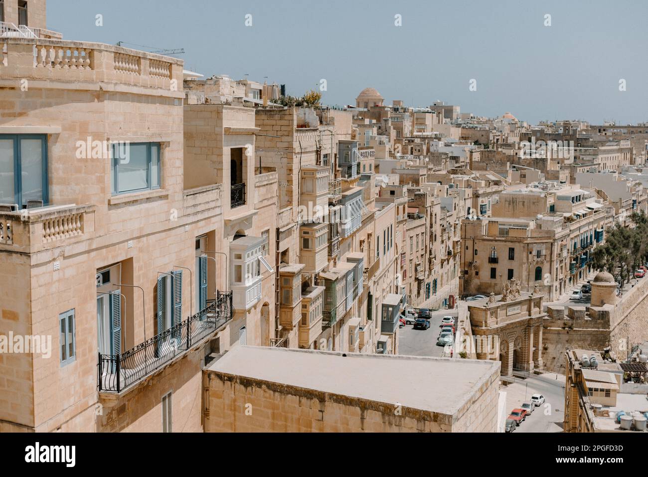 Skyline view of Valletta, Malta from a lookout point Stock Photo - Alamy