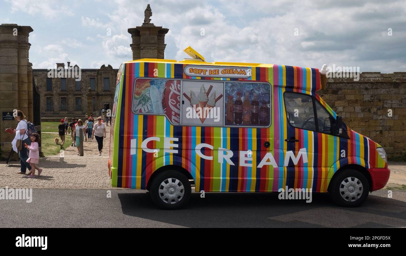Colour image of an ice cream van in whitby uk Stock Photo - Alamy