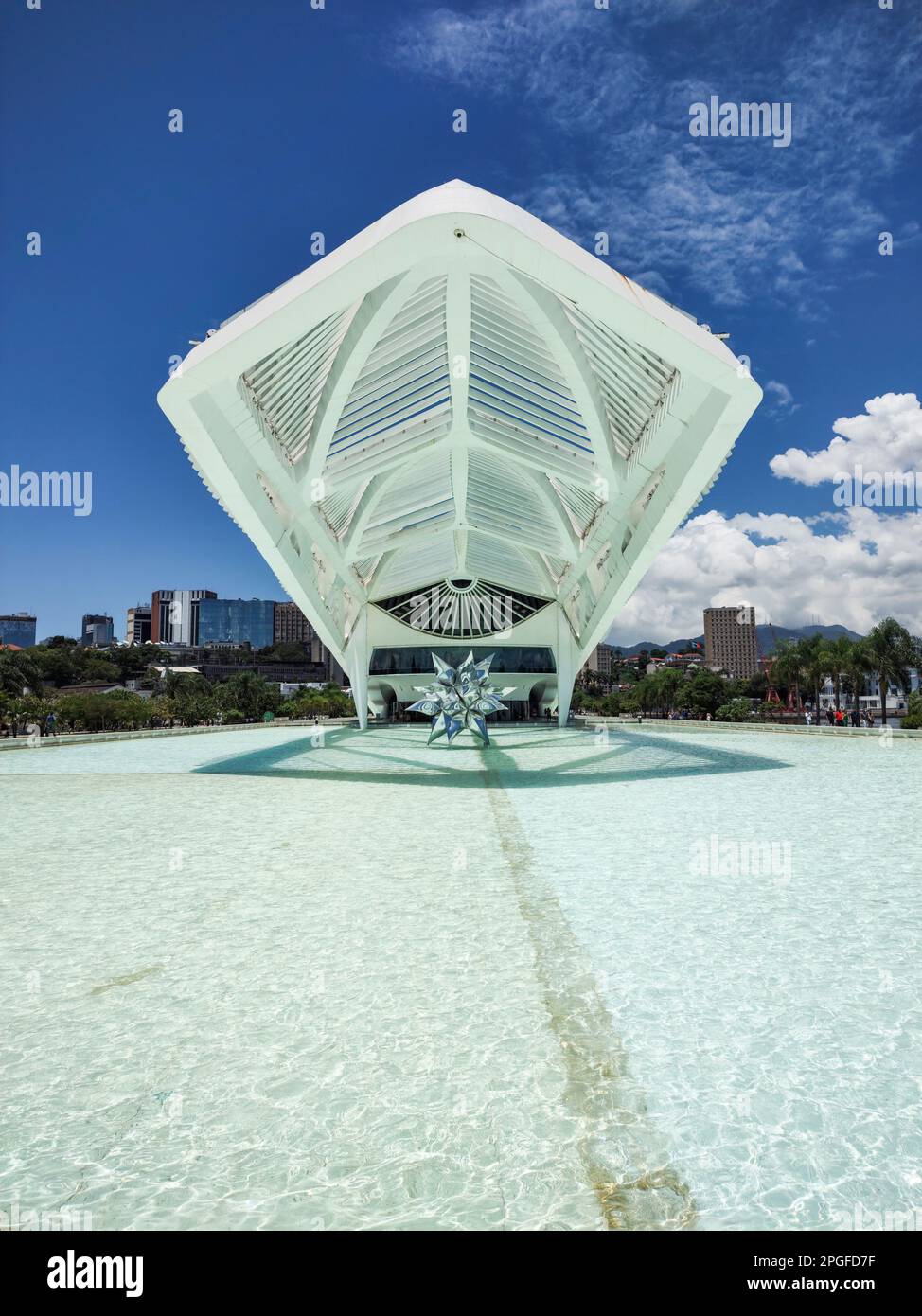 Beautiful view to modern architecture white building Tomorrow Museum ...