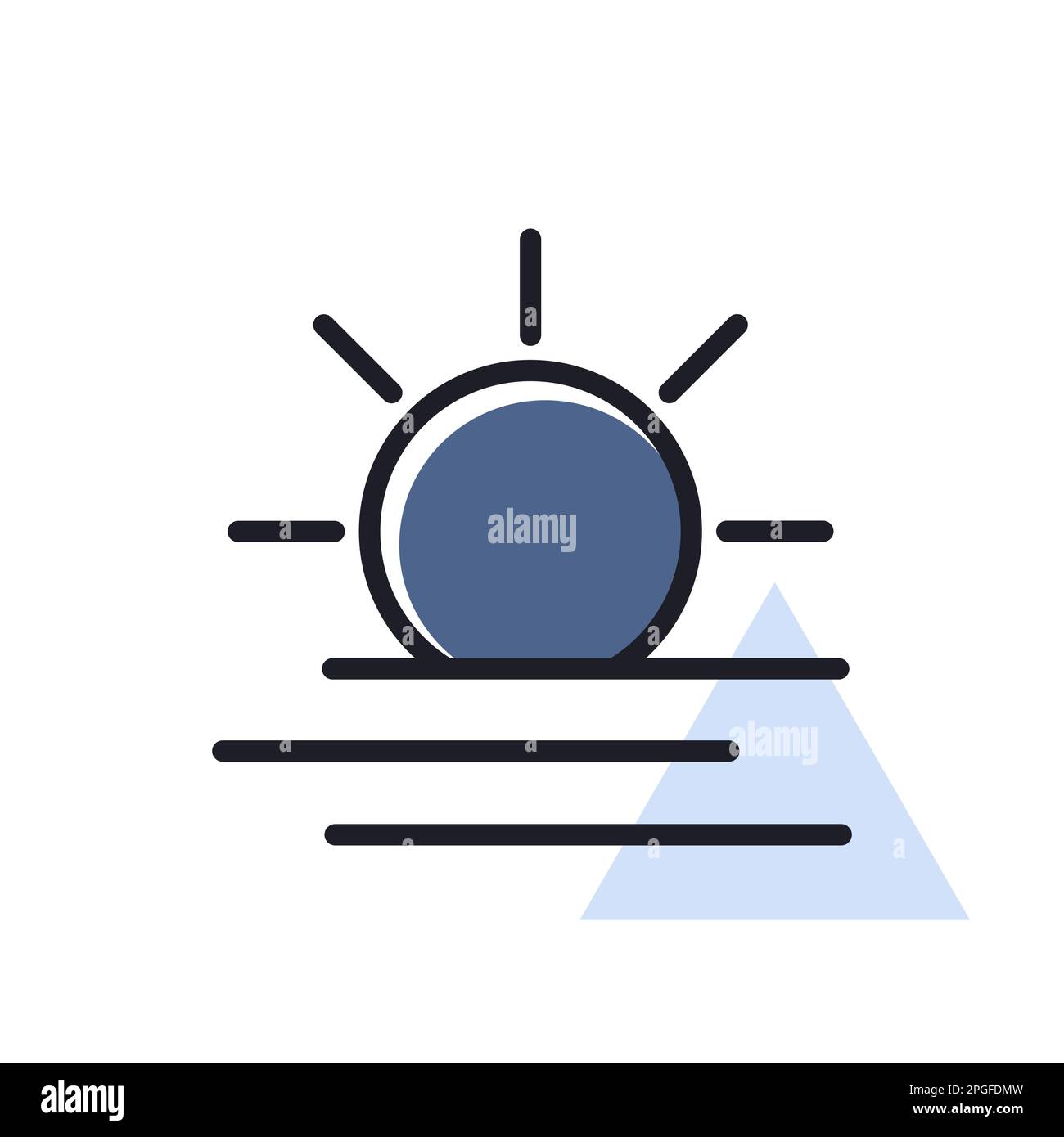 Summer sun heat vector icon. Meteorology sign. Graph symbol for travel ...