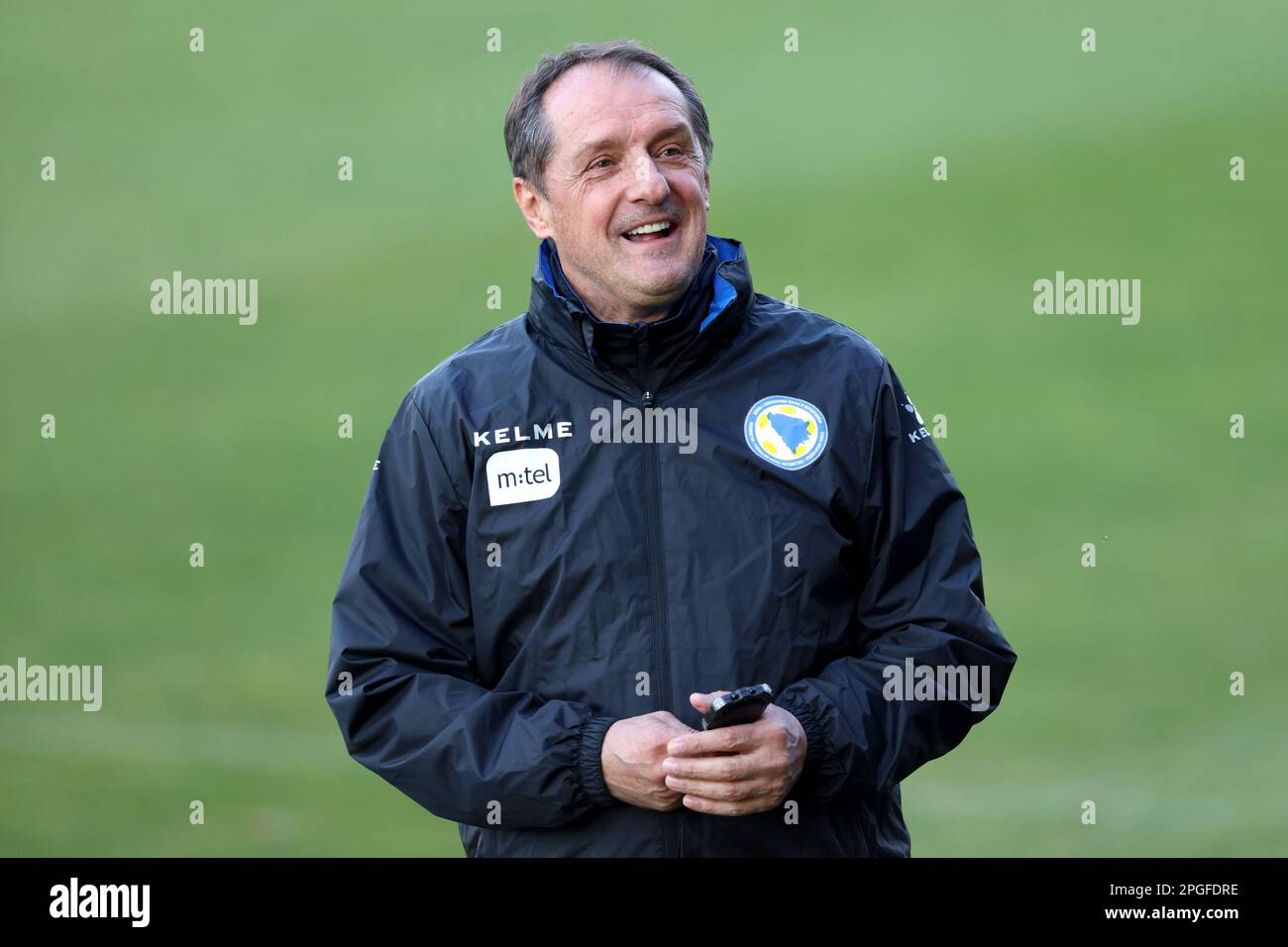 Head Coach of Bosnia and Herzegovina Faruk Hadzibegic during the training session at the BiH FA ...
