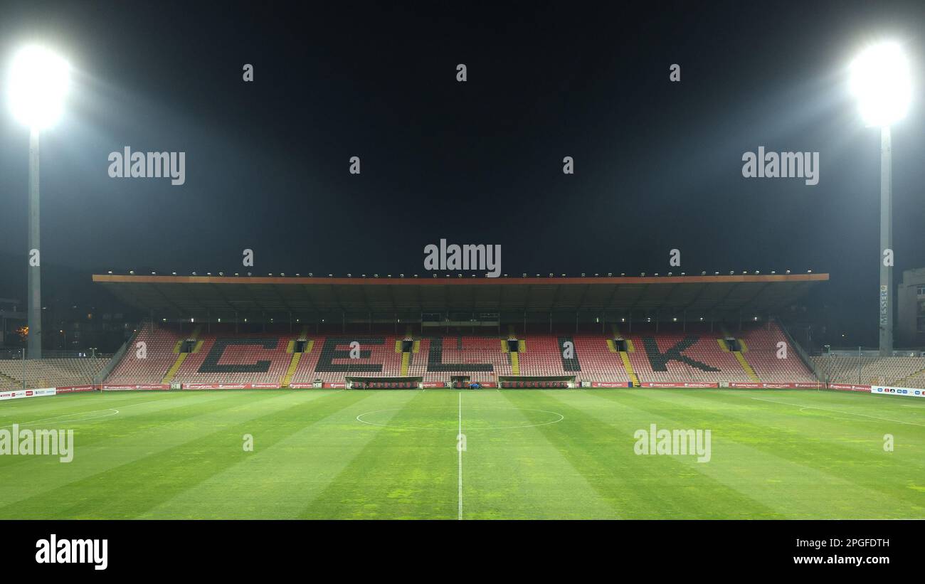 Photo taken on March 22, 2023 show Bilino Polje Stadium in Zenica ...