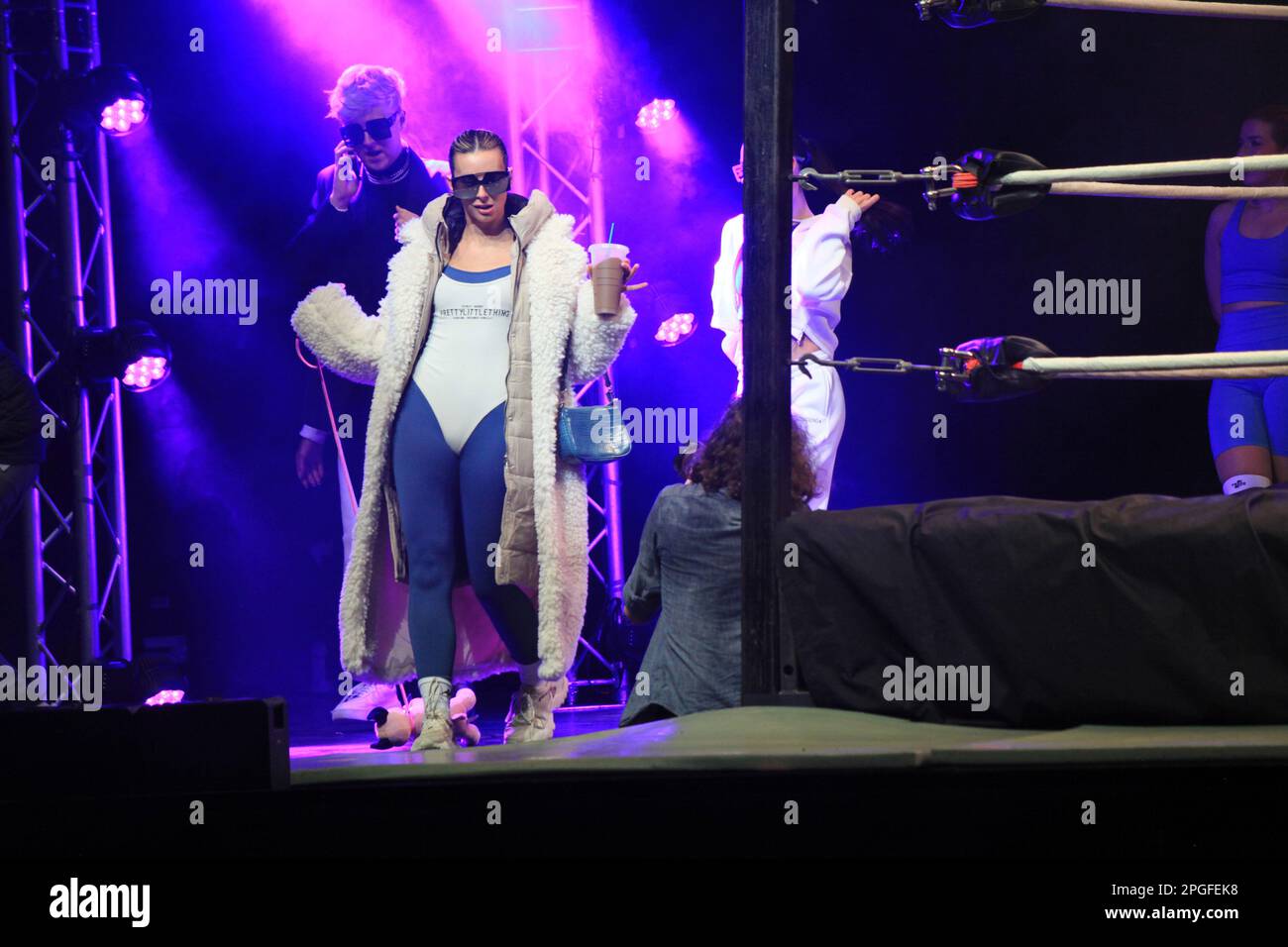 London, UK. Abi Clarke in Max and Ivan’s The Wrestling. Just For Laughs ...