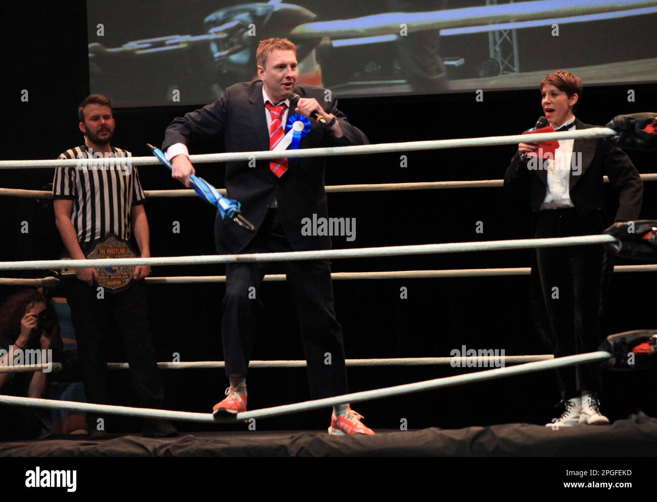 London, UK. Joe Lycett and Sarah Keyworth in Max and Ivan’s The ...