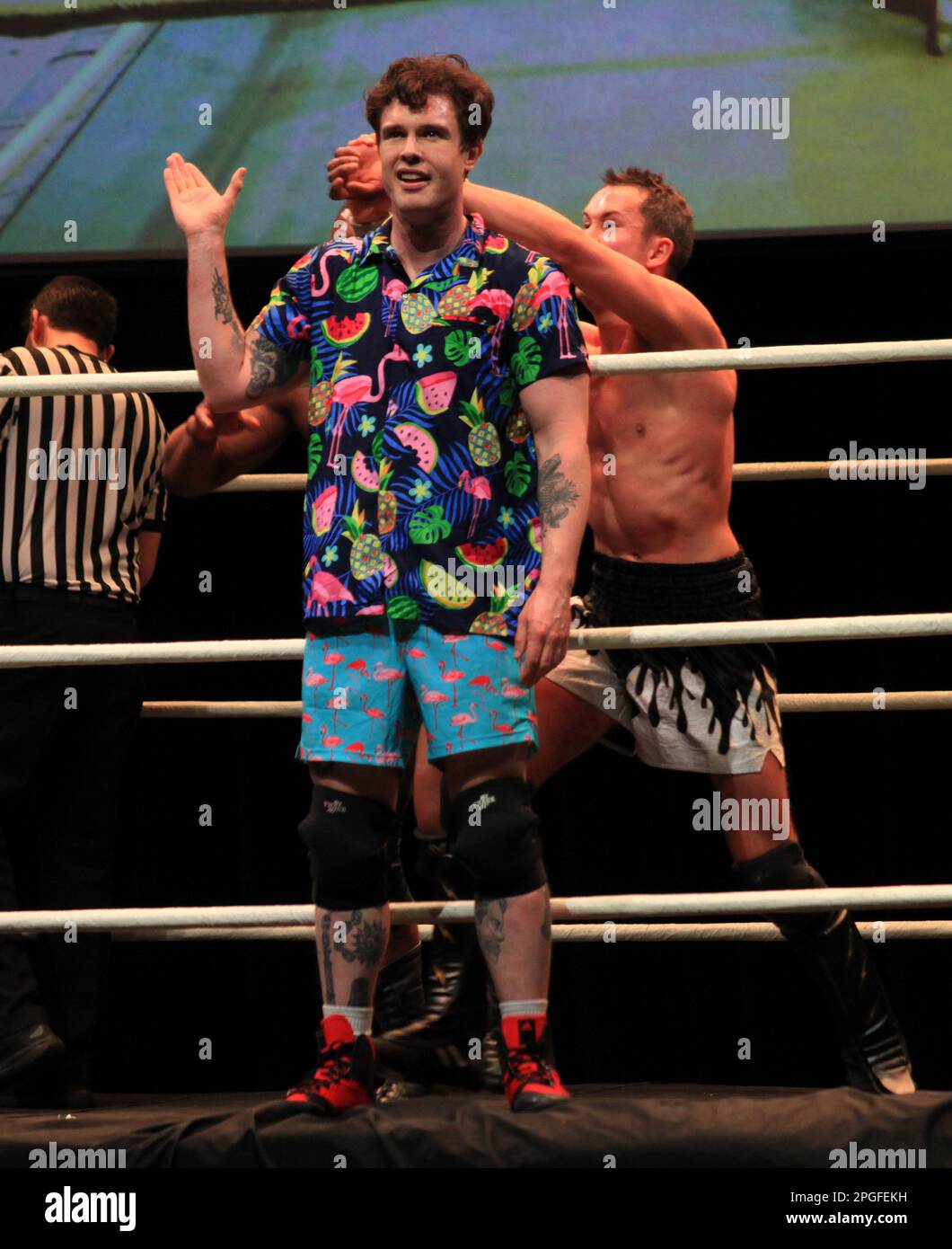 London, UK. Ed Gamble and Max Olesker in Max and Ivan’s The Wrestling ...