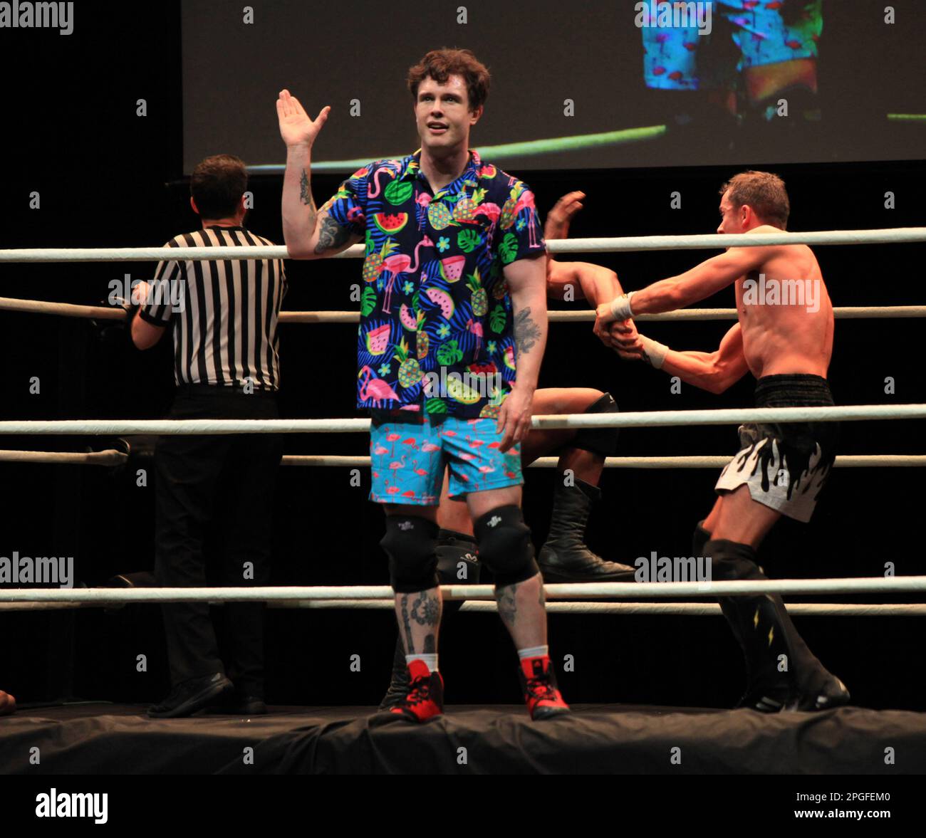 London, UK. Ed Gamble and Max Olesker in Max and Ivan’s The Wrestling ...