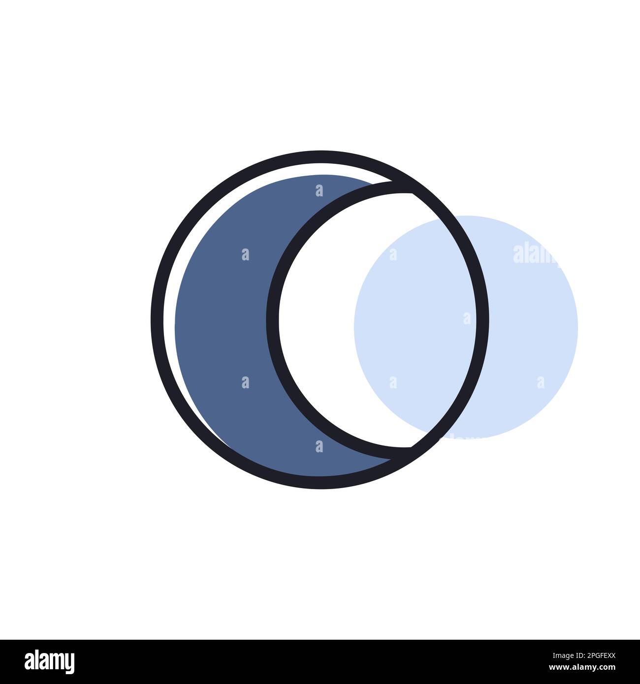 Young Moon vector icon. Meteorology sign. Graph symbol for travel ...