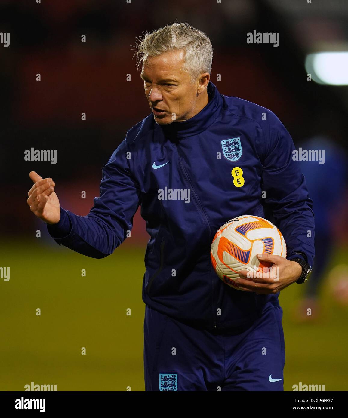 England coach Andy Edwards during the UEFA European Under-19 Championship Qualifying Group G ...