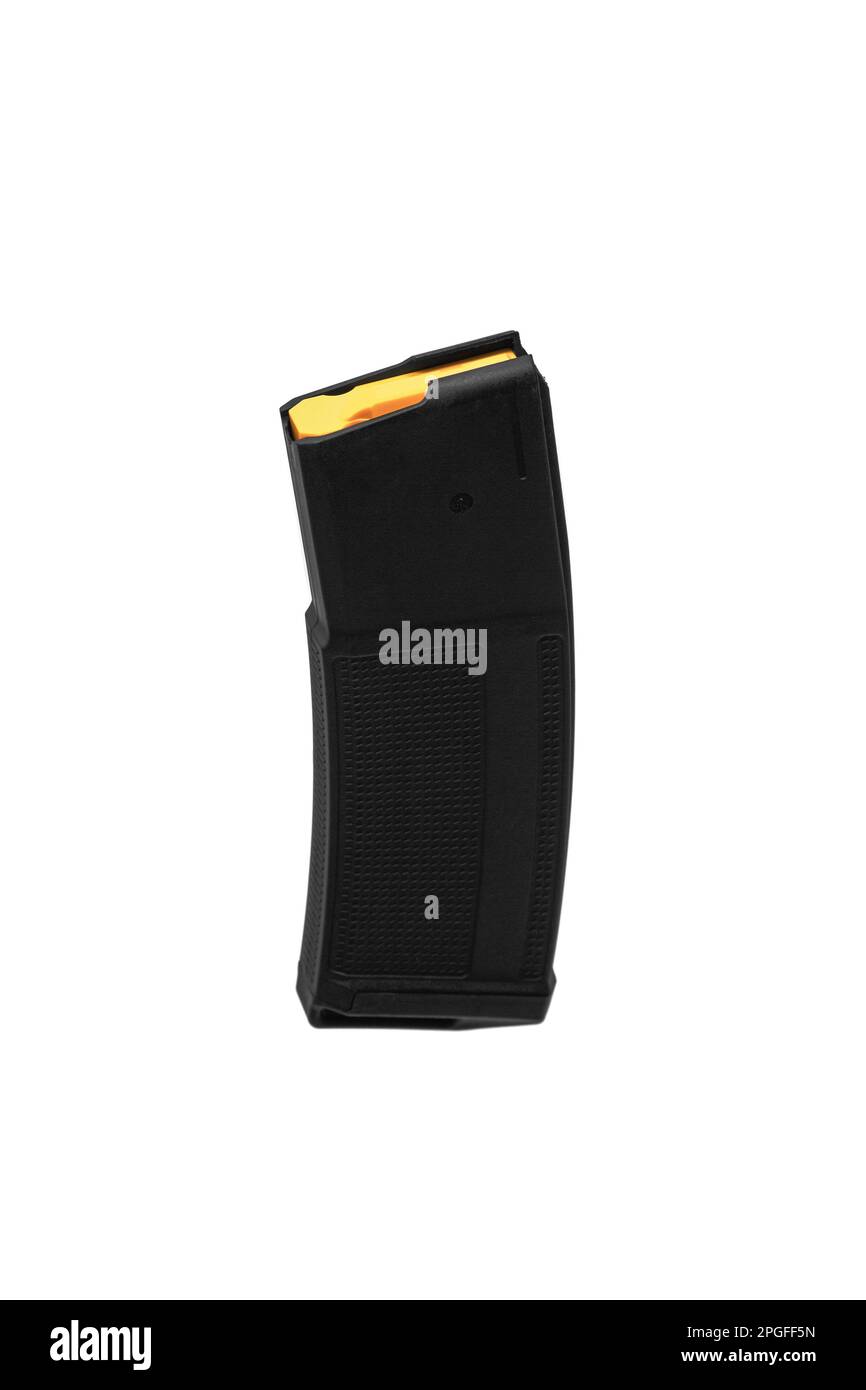Assault rifle magazine. Modern plastic clip for an automatic carbine ...