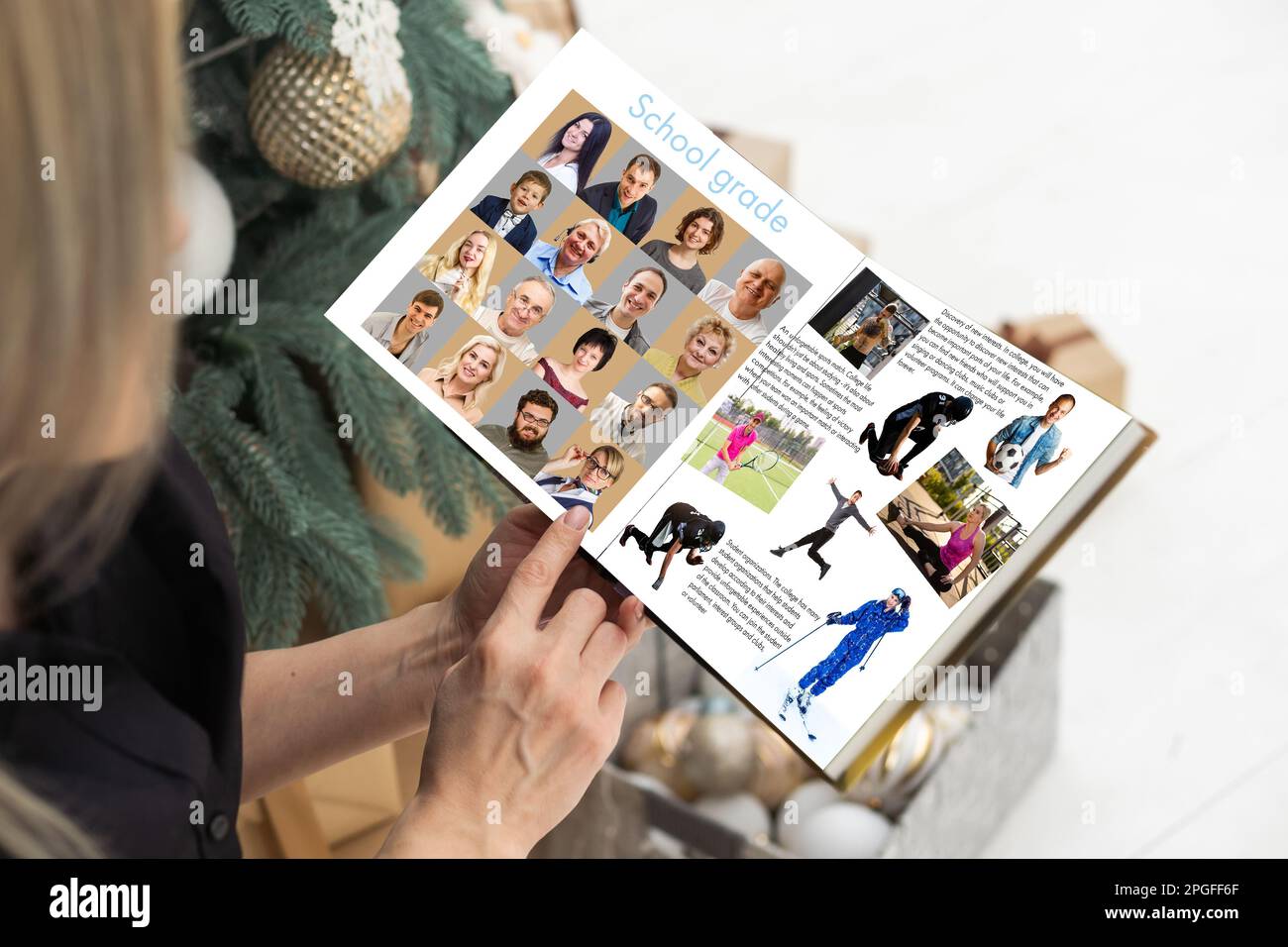 Graduate book, school graduation album Stock Photo - Alamy