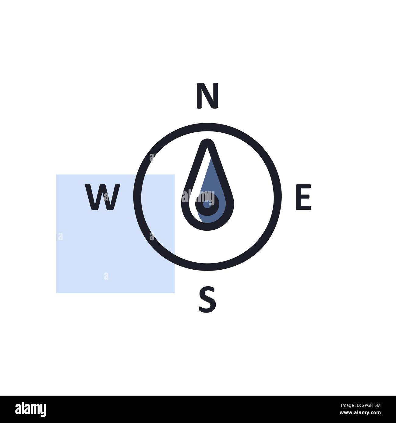 Compass wind rose vector icon. Direction north. Meteorology sign. Graph ...