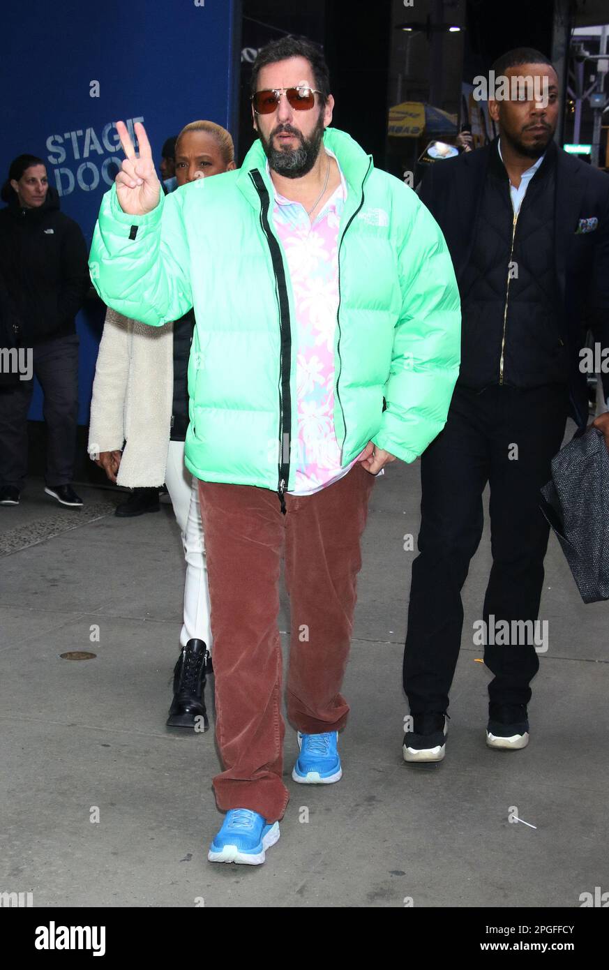 New York, NY, USA. 23rd Mar, 2023. Adam Sandler seen at Good Morning ...