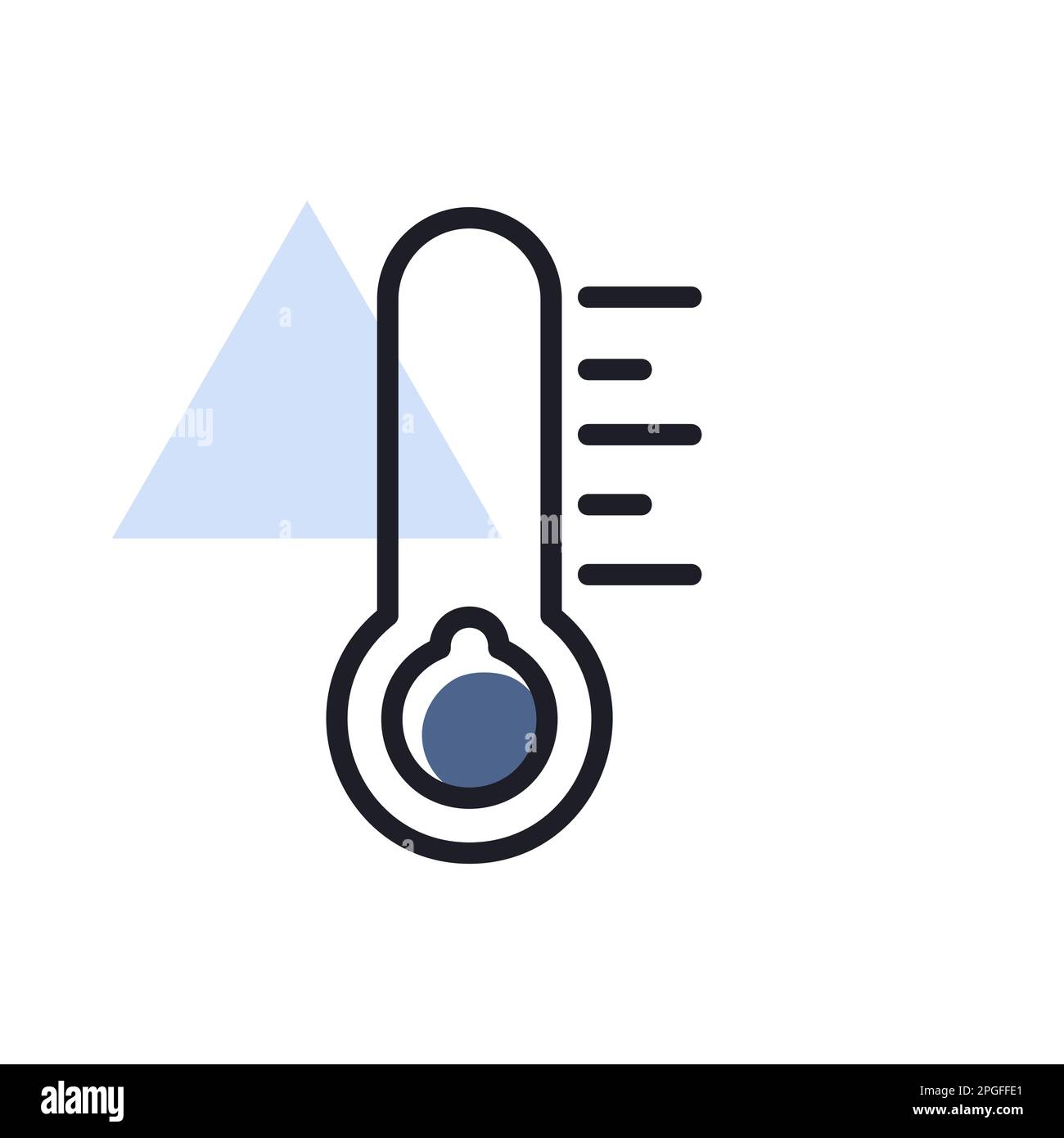 Thermometer cold vector icon. Meteorology sign. Graph symbol for travel ...