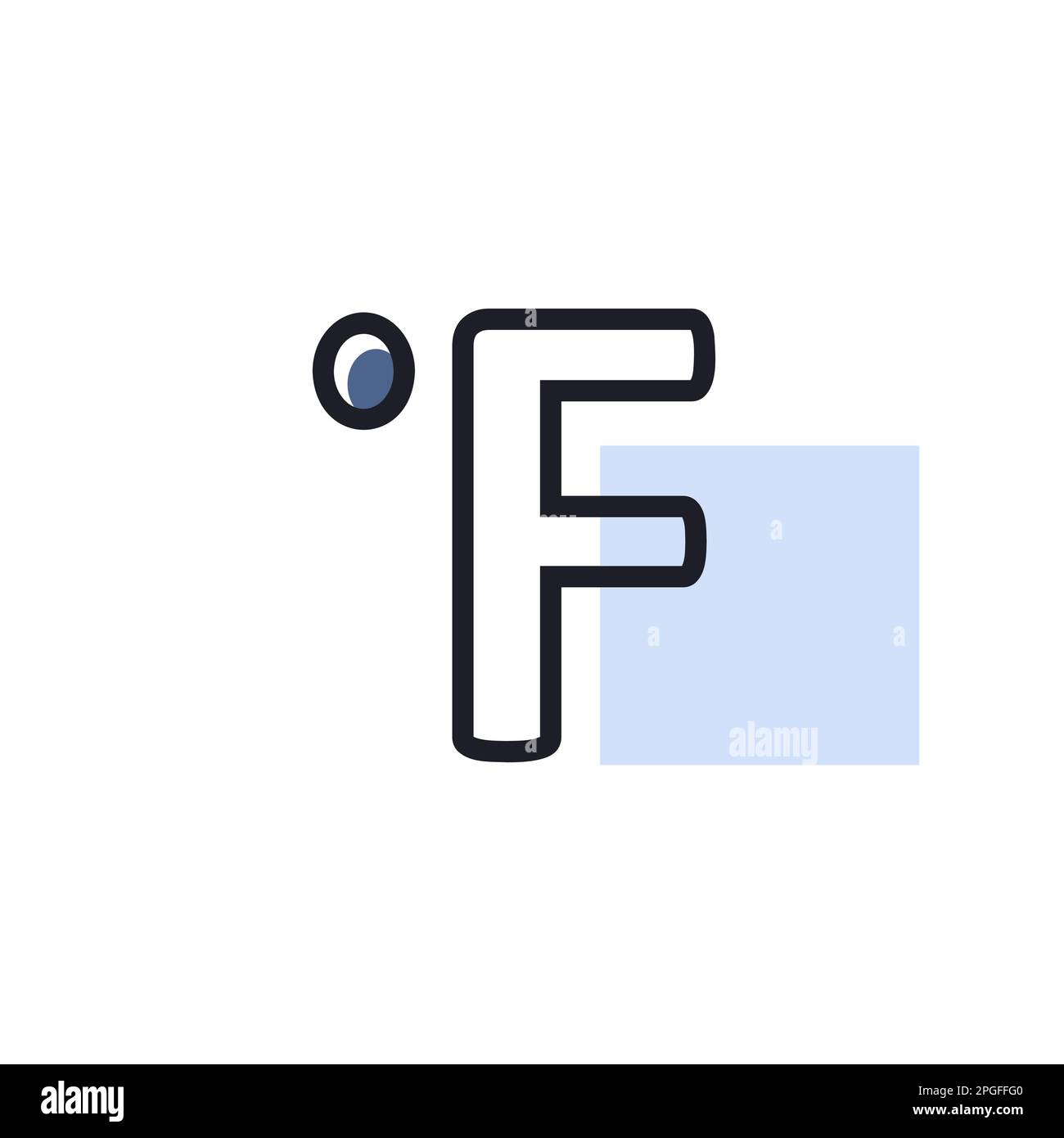 Fahrenheit degrees vector icon. Meteorology sign. Graph symbol for ...