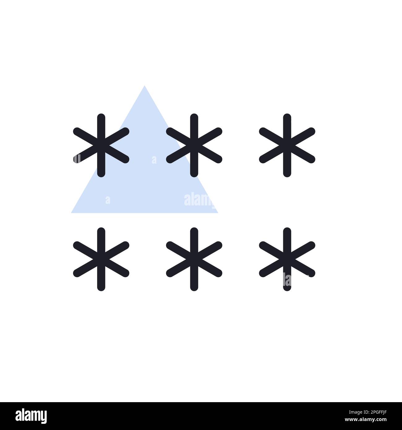 Snowflakes vector icon. Meteorology sign. Graph symbol for travel ...