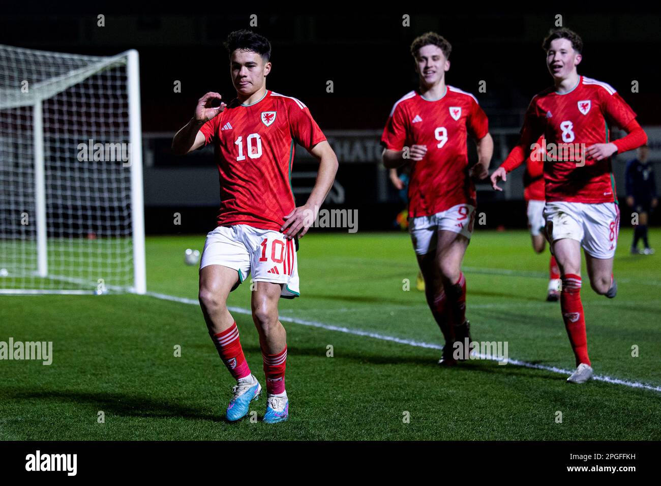 Newport, UK. 22nd Mar, 2023. Gabriele Biancheri of Wales celebrates ...
