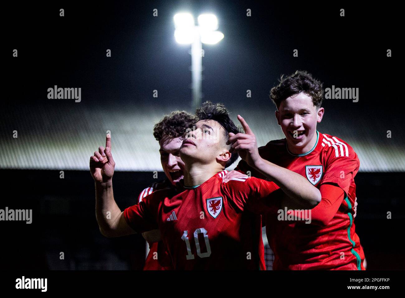 Newport, UK. 22nd Mar, 2023. Gabriele Biancheri of Wales celebrates ...