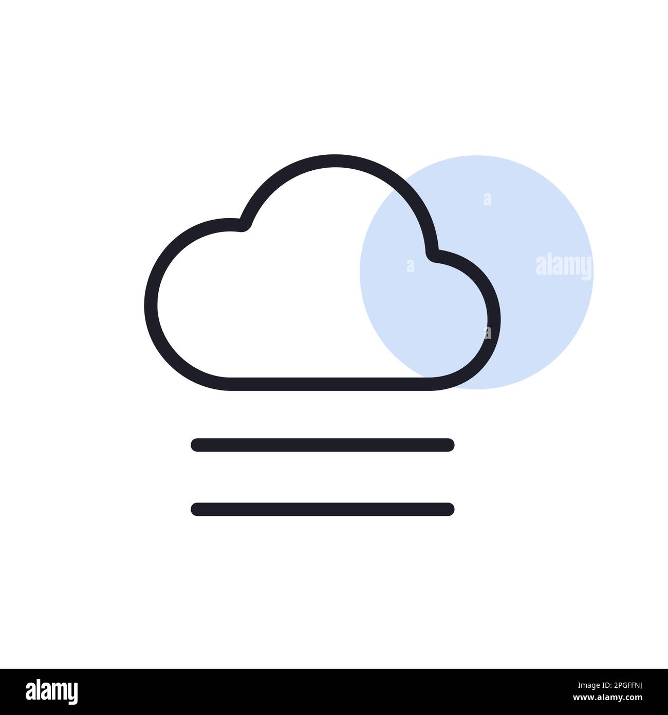 Fog and cloud vector icon. Meteorology sign. Graph symbol for travel ...