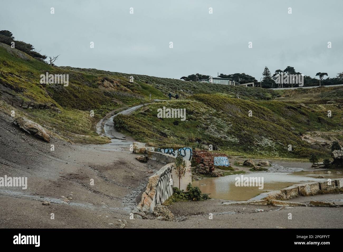 An image showcasing the vast expanse of the complex's former swimming ...