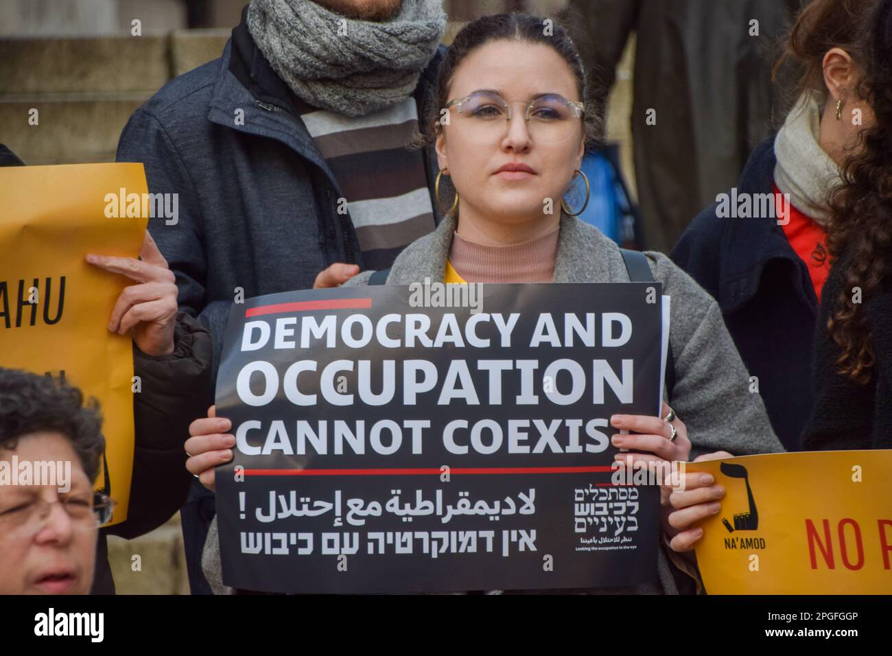 London, England, UK. 22nd Mar, 2023. British Jews stage a protest in ...