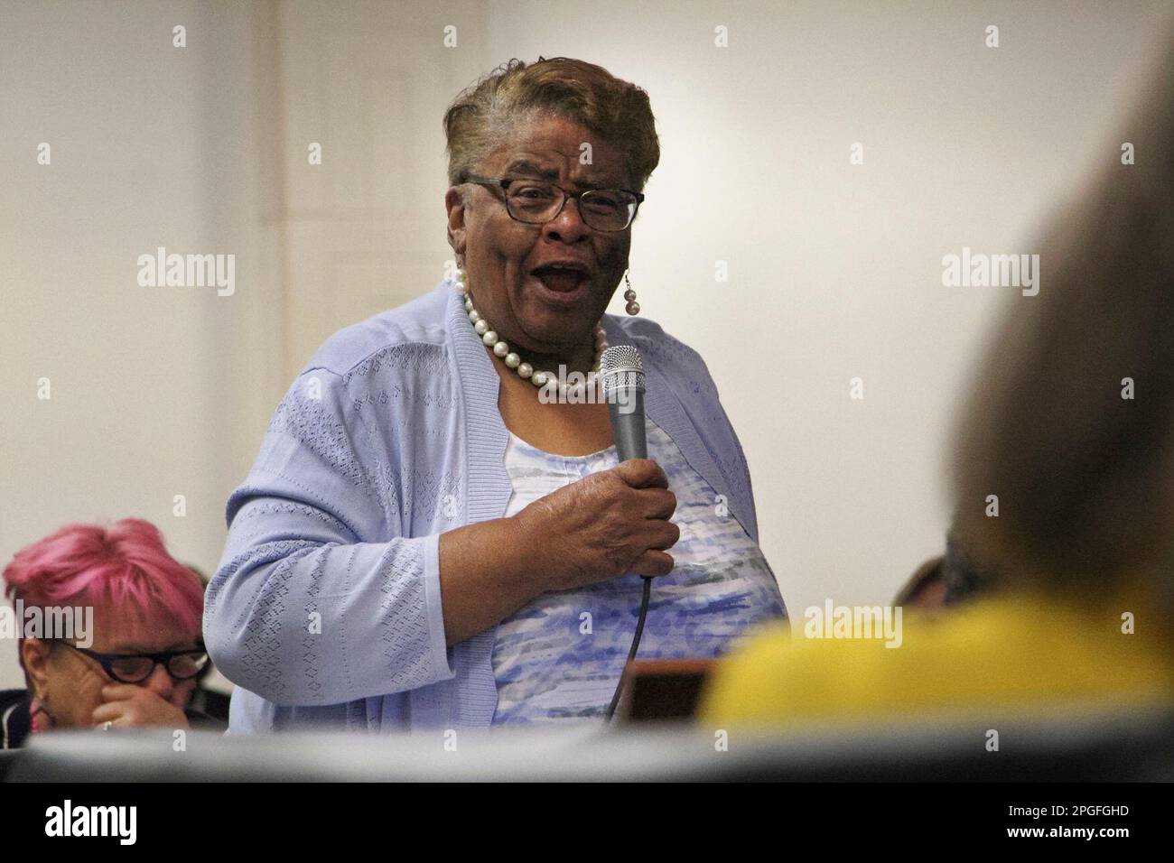 North Carolina Rep. Rosa Gill, a Wake County Democrat, speaks against a ...