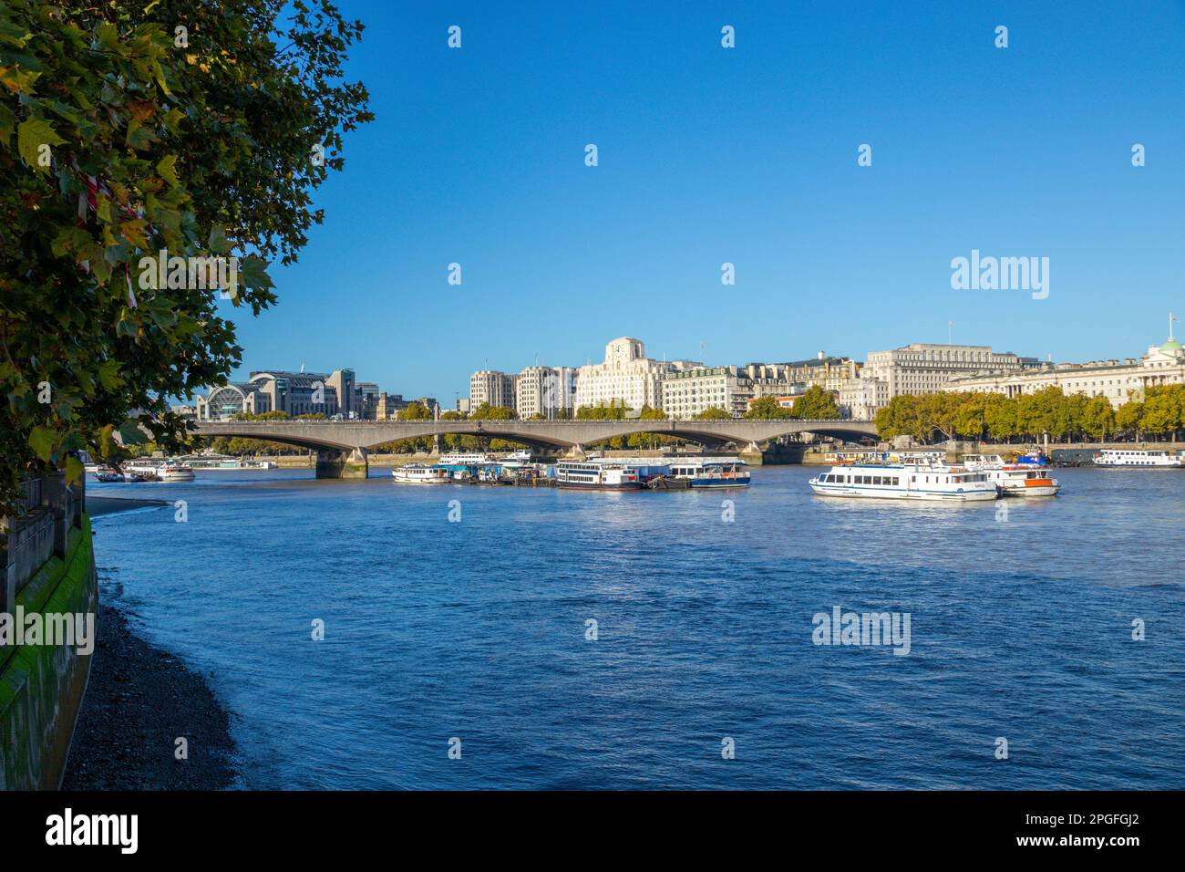Waterloo Bridge viewed from the South Bank, London, UK Stock Photo - Alamy