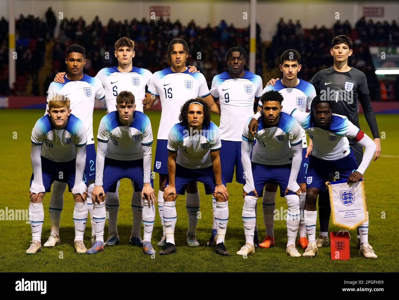 The England starting line up pose for a picture during the UEFA ...