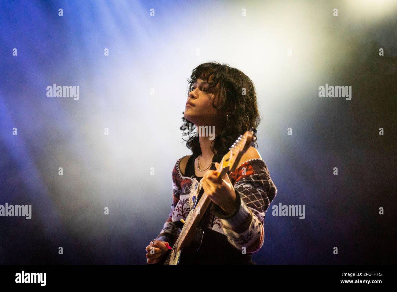 Anouska Sokolow of Honeyglaze on stage during the Teenage Cancer Trust ...
