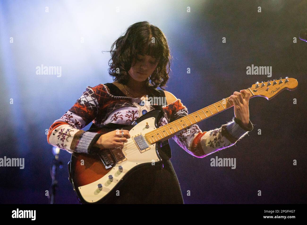 Anouska Sokolow of Honeyglaze on stage during the Teenage Cancer Trust ...