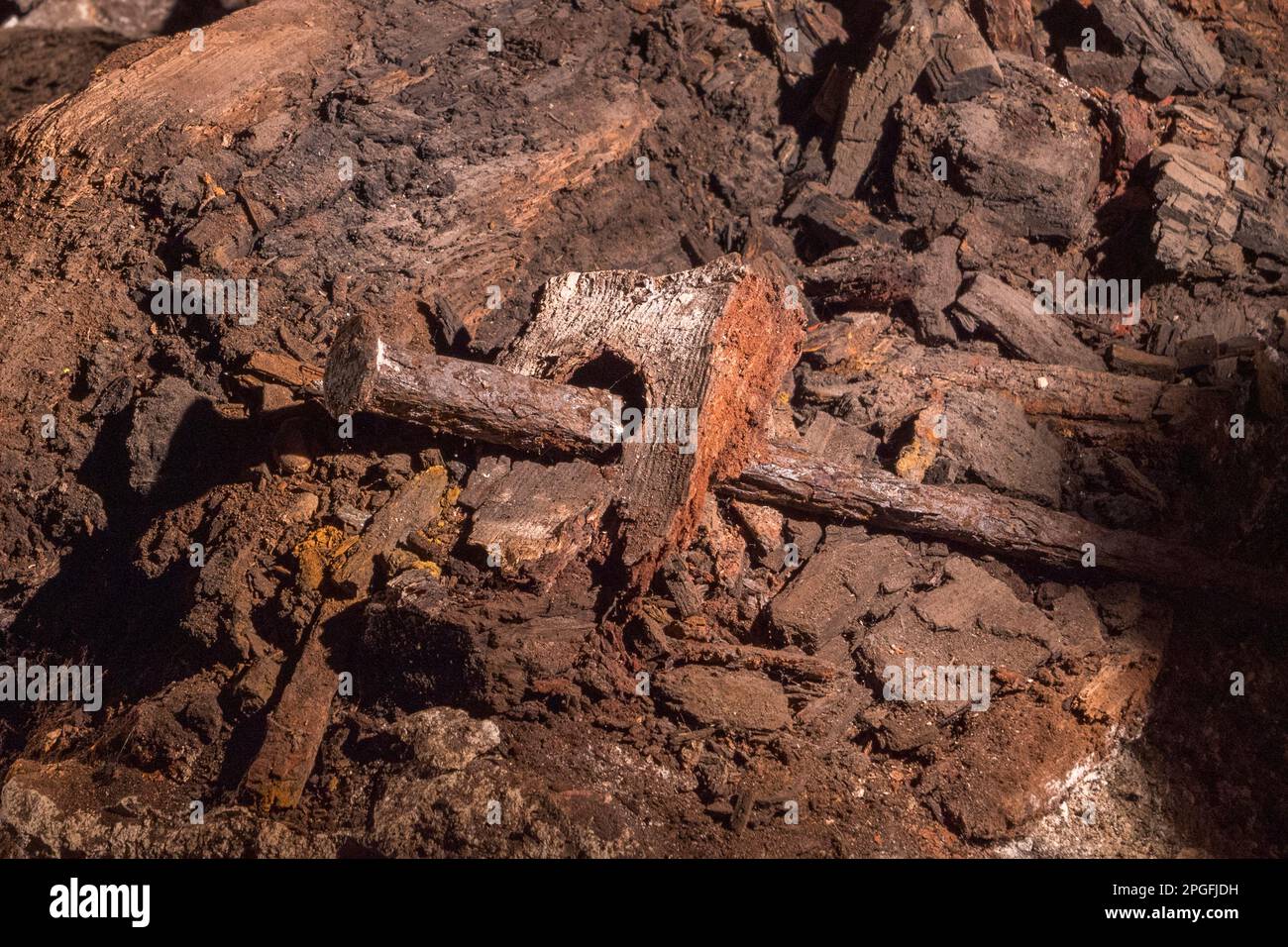Rusted steel joint pin from HMS Namur (constructed 1756) discovered ...